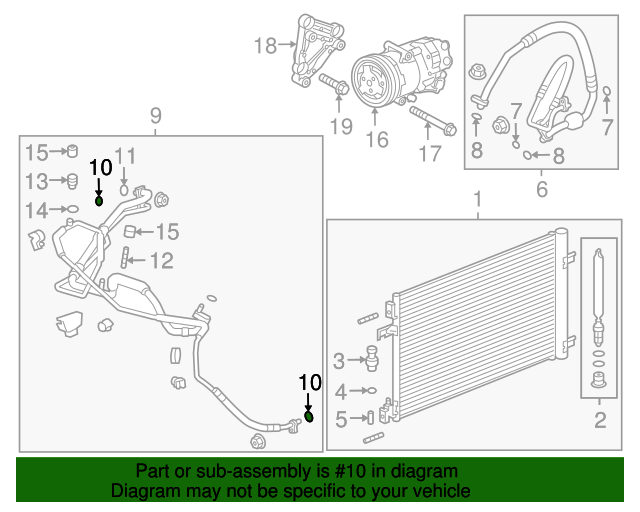 24436644 - Air Conditioning System Seal (O-Ring) 2010-2020 GM ...