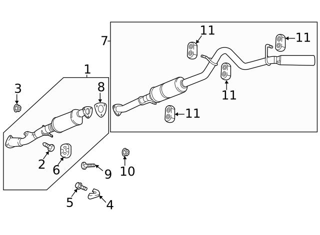2016-2020 GM Nitrogen Oxides Catalytic Converter with Exhaust Pipe ...