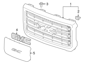 2018-2019 GMC Front Grille 84542600 GM | GMPartsDirect.com