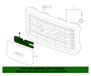 2017-2019 GM Grille Emblem 23303574 | NewGMParts.com