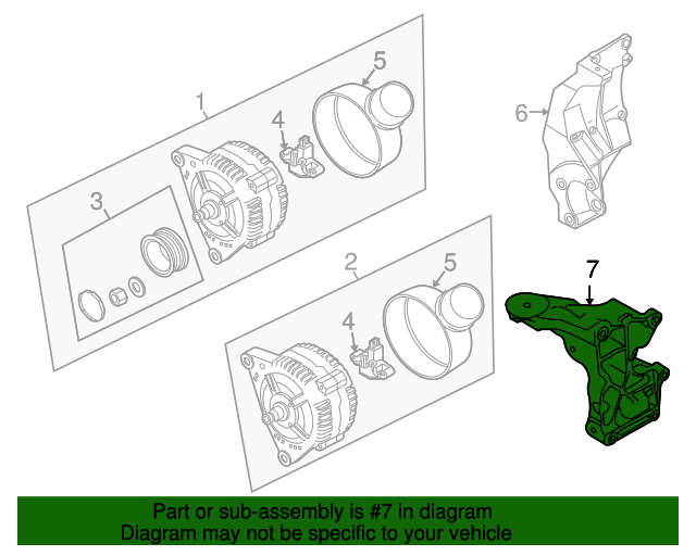 2007-2009 Volkswagen Touareg Alternator Bracket 079-903-805-AF | OEM Parts Online