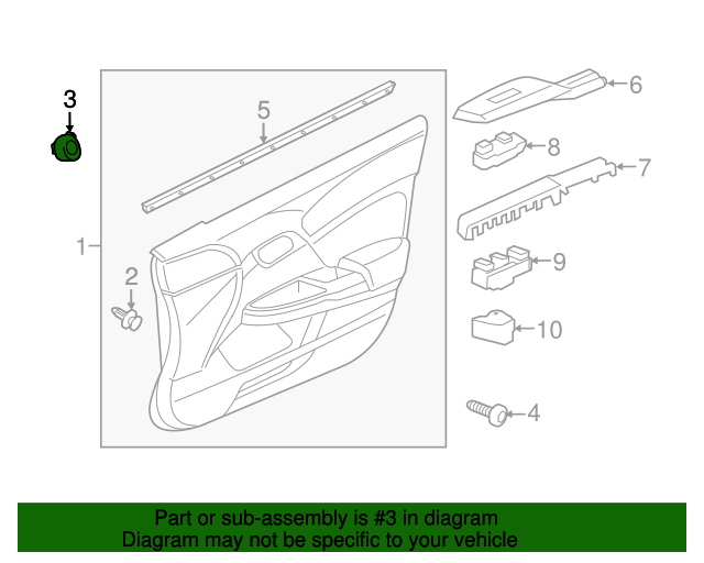 91561-S5P-A01 - Grommet Screw (5MM) - 2003-2021 Honda | Honda Factory Parts
