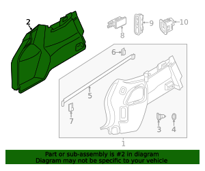 31440891 - Interior Quarter Panel Trim Panel 2019-2024 Volvo ...