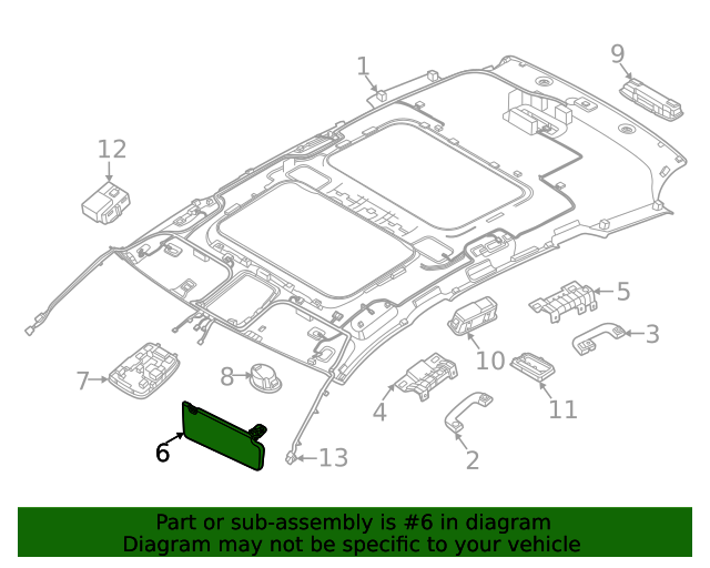 85210-T6820-VNB - Sun-visor Assembly Left-hand 2021-2024 Genesis GV80 ...