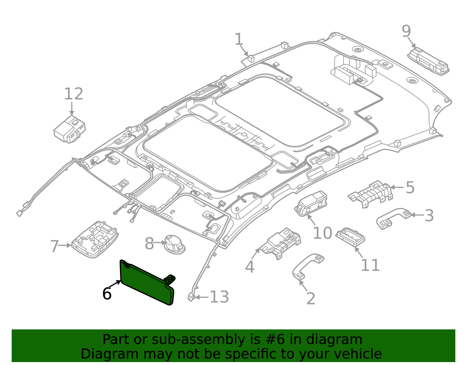 85210-T6820-DUE - High-Quality Sun-visor Assembly Left-hand for 2021 ...