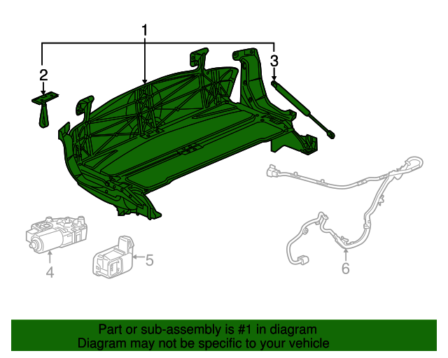 2016-2019 Buick Cascada Storage Compartment 39060105 | TascaParts.com