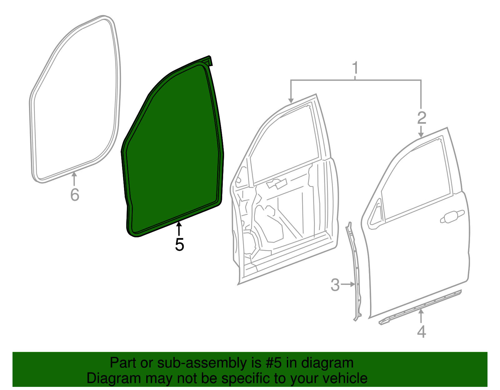 23277124 - Surround Weather-Strip - 2015-2020 GM | Findlay Auto Parts