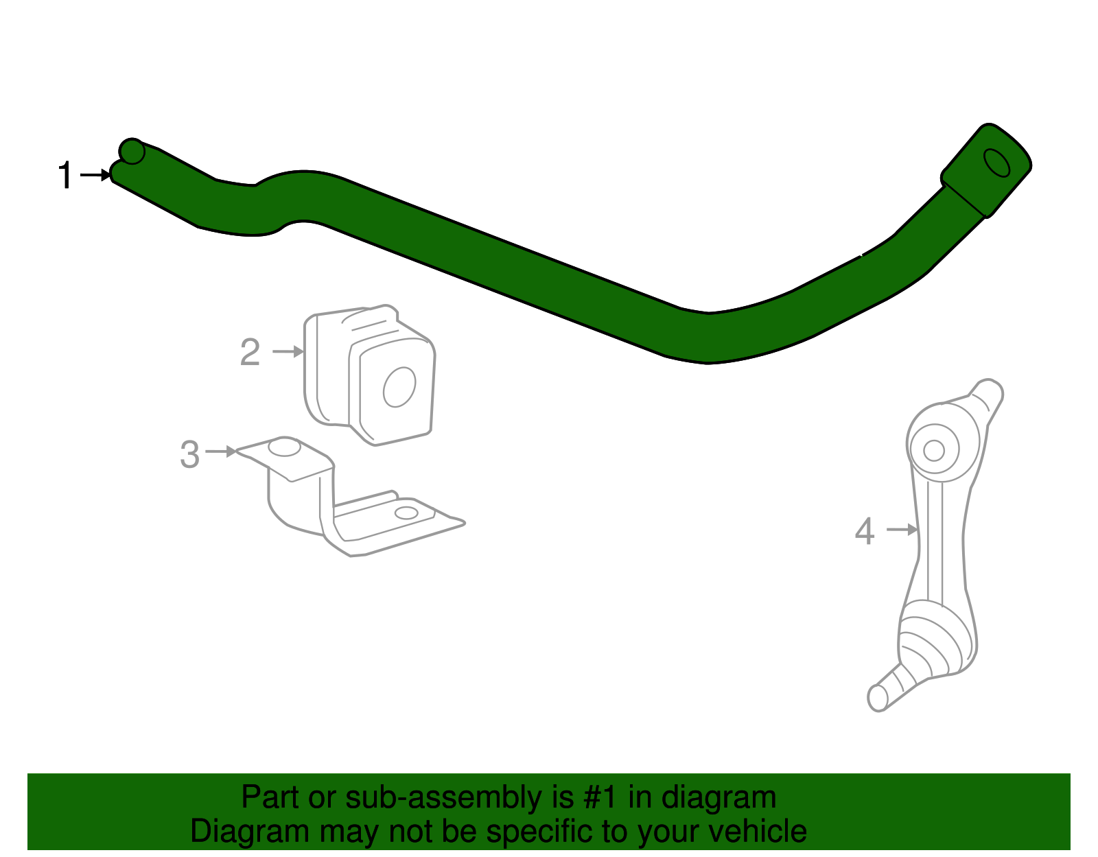 2005-2009 Chevrolet Corvette Rear Suspension Stabilizer Shaft 10339124 ...