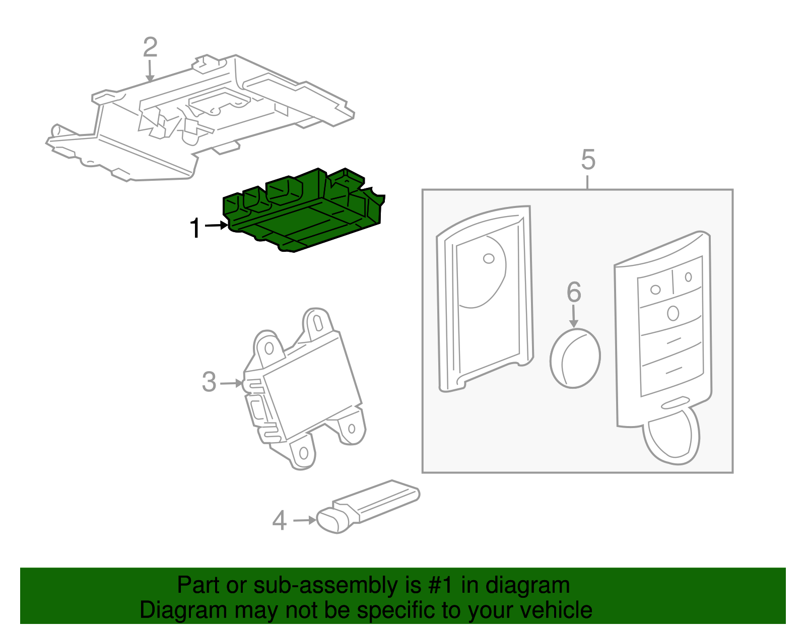 2009-2024 GM Remote Control Door Lock Receiver 20803737 | Courtesy Parts