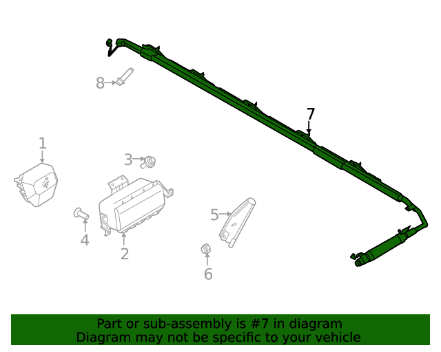 2021 Ford Bronco Head Air Bag M2DZ-54042D94-A | TascaParts.com