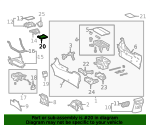 2019-2024 Toyota Console Tray 58825-0R010 | OEM Parts Online