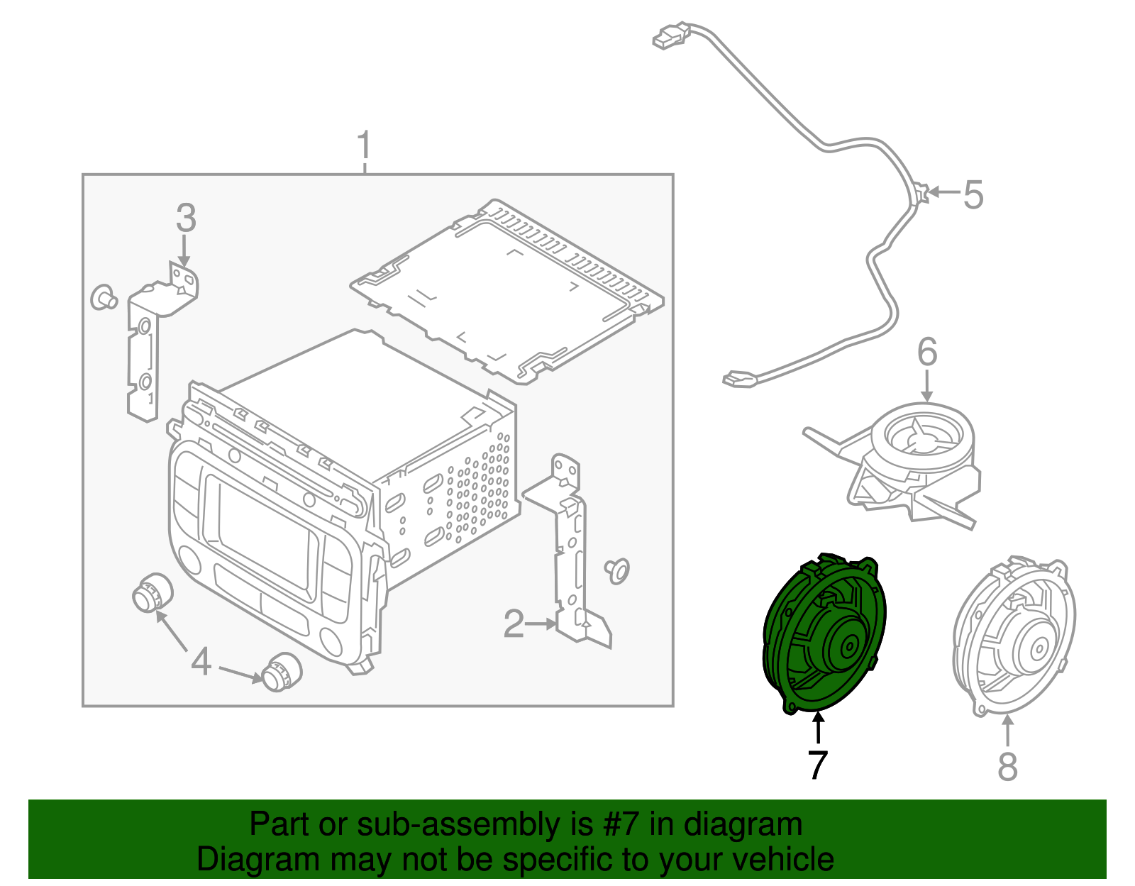 2017-2018 Kia Front Dr Speaker 96340-A7210 | TascaParts.com