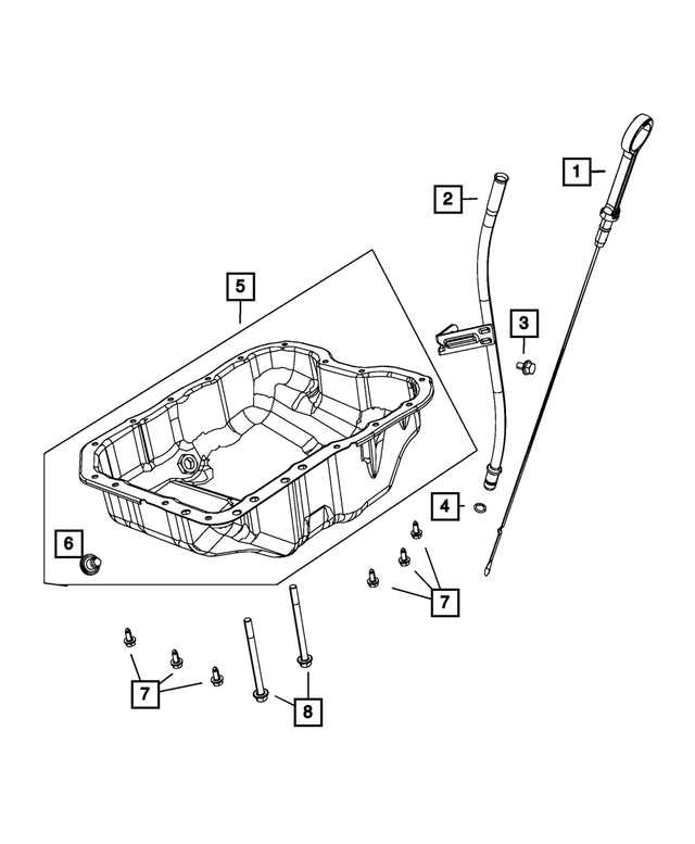 68364984AA - Engine Oil Indicator Tube 2018-2023 Mopar ...
