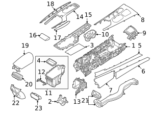 2022-2024 Genesis GV70 Cup Holder Assembly 84670-AR000-MP9 | QuirkParts
