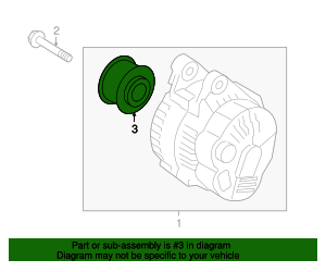 37321-25201 - Alternator Pulley 2009-2014 Hyundai | AutoNationParts.com