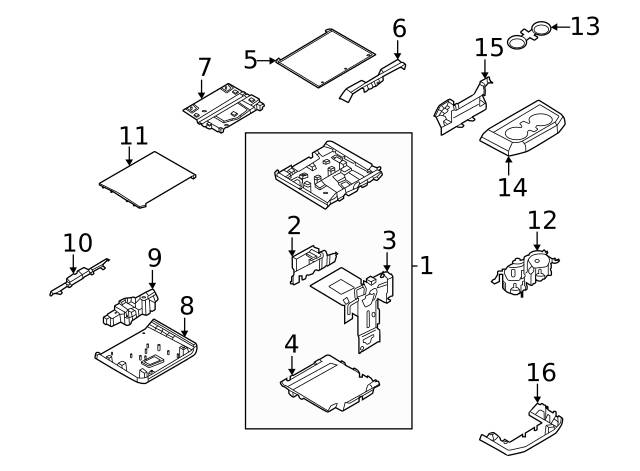 2021-2024 Ford Cup Holder ML3Z-1513562-DA | OEM Parts Online