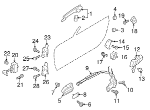 1999-2019 Mazda Handle, Inside Screw 9986-50-516B | TascaParts.com