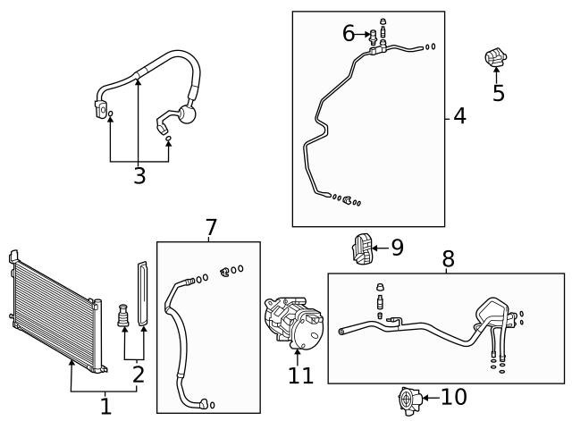 2021-2024 Toyota Sienna A/C Refrigerant Suction Hose 88717-08430 ...