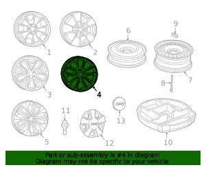 2019-2020 Jeep Cherokee Wheel, Alloy 6BG72RXFAA | TascaParts.com