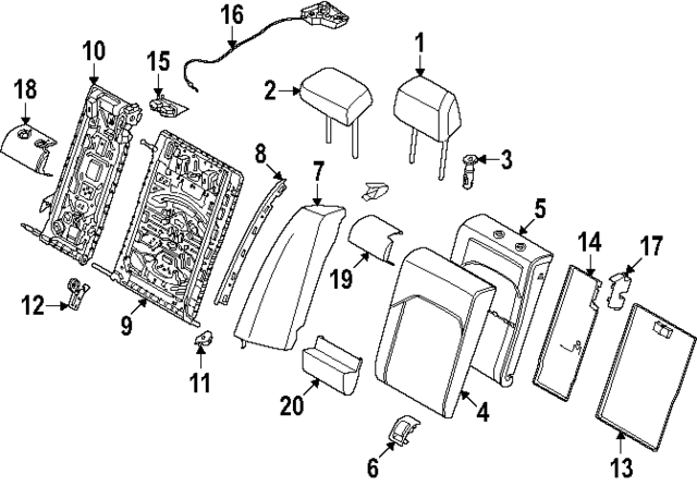 Genuine BMW 52-20-5-A53-3D3 | Headrest Guide | FREE Shipping on Most ...