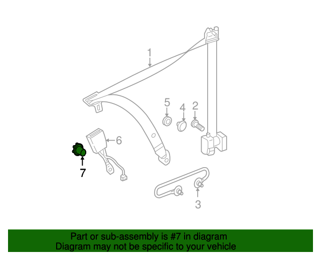 2010-2017 Mercedes-Benz Seat Belt Receptacle Nut 000-990-59-55 ...