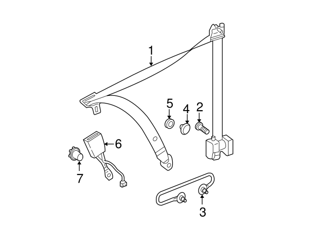 000-990-59-55 - Buckle End Nut 2010-2017 Mercedes-Benz | Mercedes-Benz ...