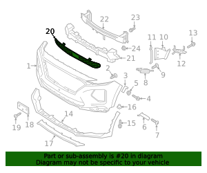 2019-2020 Hyundai Santa Fe Bumper Grille 86531-S2010 | OEM Parts Online