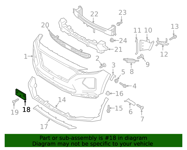 86519-S2000 - License Plate Bracket 2019-2020 Hyundai Santa Fe ...