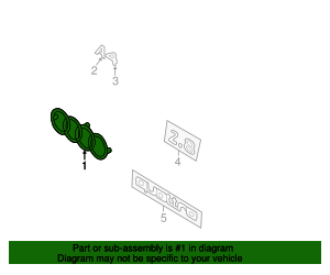 8D9-853-742-2ZZ - Emblem 1998-2002 Audi | Audi OEM Parts