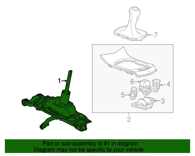 2016-2019 Cadillac ATS Manual Transmission Shifter Assembly 24279884 ...