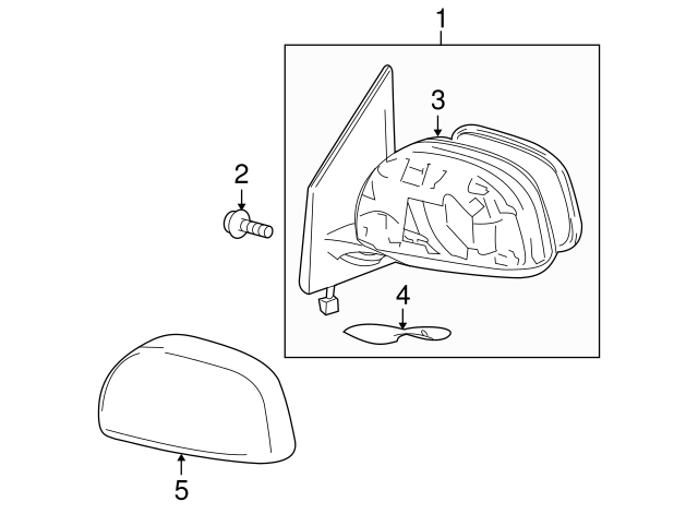 Genuine Toyota Mirror Assembly Right, Front Right part# 87908-0R020 for ...
