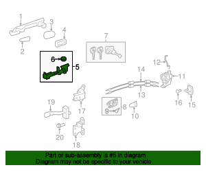 2012-2017 Toyota Camry Handle Base 69202-06120 | Toyota Parts