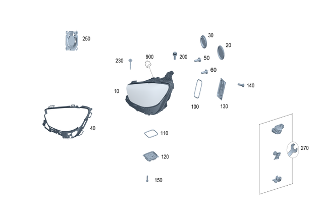 2015-2020 Mercedes-Benz Lamp Unit 213-906-64-08 | Mercedes-Benz Parts