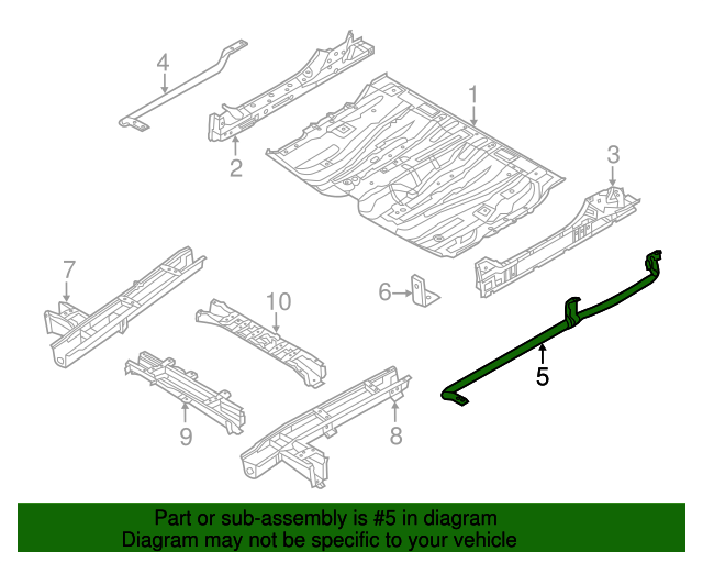 748B1-1JA1E - Gusset 2011-2017 Nissan Quest | Nissan Parts ...