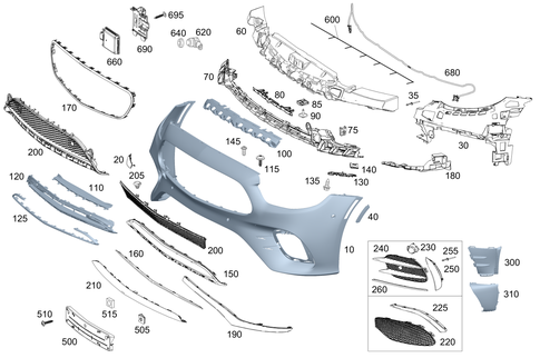 Front Bumper for 2021 Mercedes-Benz E53 AMG | Mercedes-Benz Parts