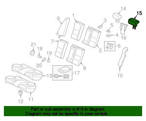 82940-TP6-A01ZD - Headrest Assembly, Rear Center *YR449L* (Cashmere ...