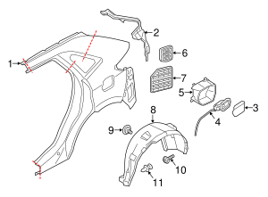 2015-2020 Ford Splash Shield Clip -W717929-S300 | TascaParts.com