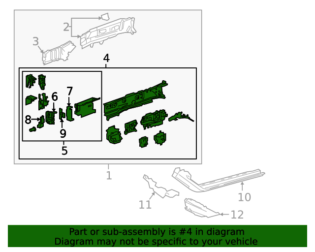 2018 Toyota Camry Inner Rail 57027-33040 | Toyota Parts Center
