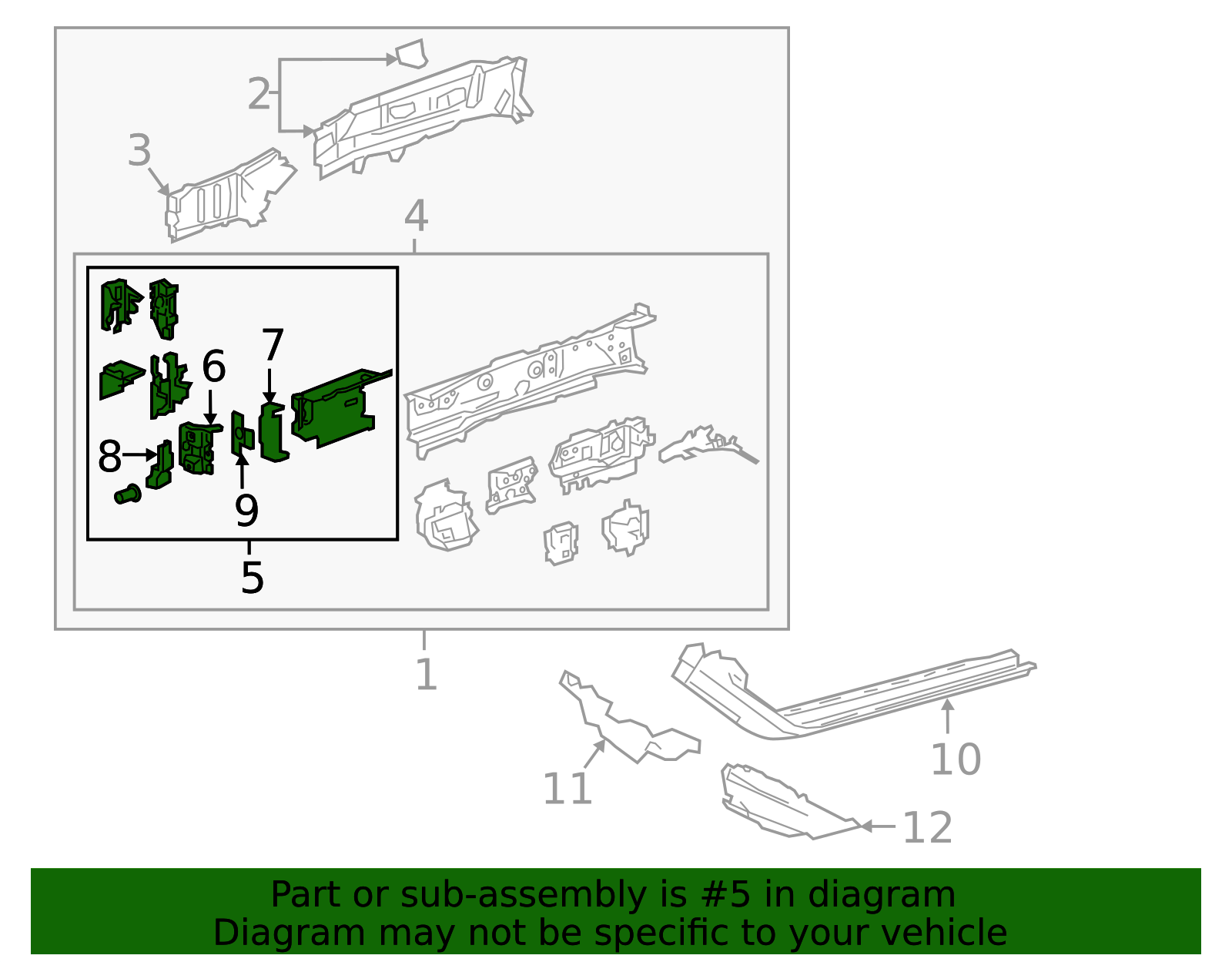 2018 Toyota Camry Rail End 57014-33011 | Toyota Parts Center