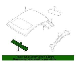 1999-2003 Mitsubishi Galant Windshield Header MR325784 | QuirkParts