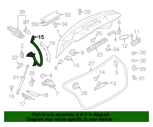 2008-2017 Audi Deck Lid Hinge 8T0-827-302-F | Audi USA Parts
