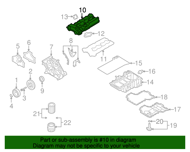 11127570939 - 2008-2017 BMW Valve Cover (11-12-7-570-939) | BMW of ...