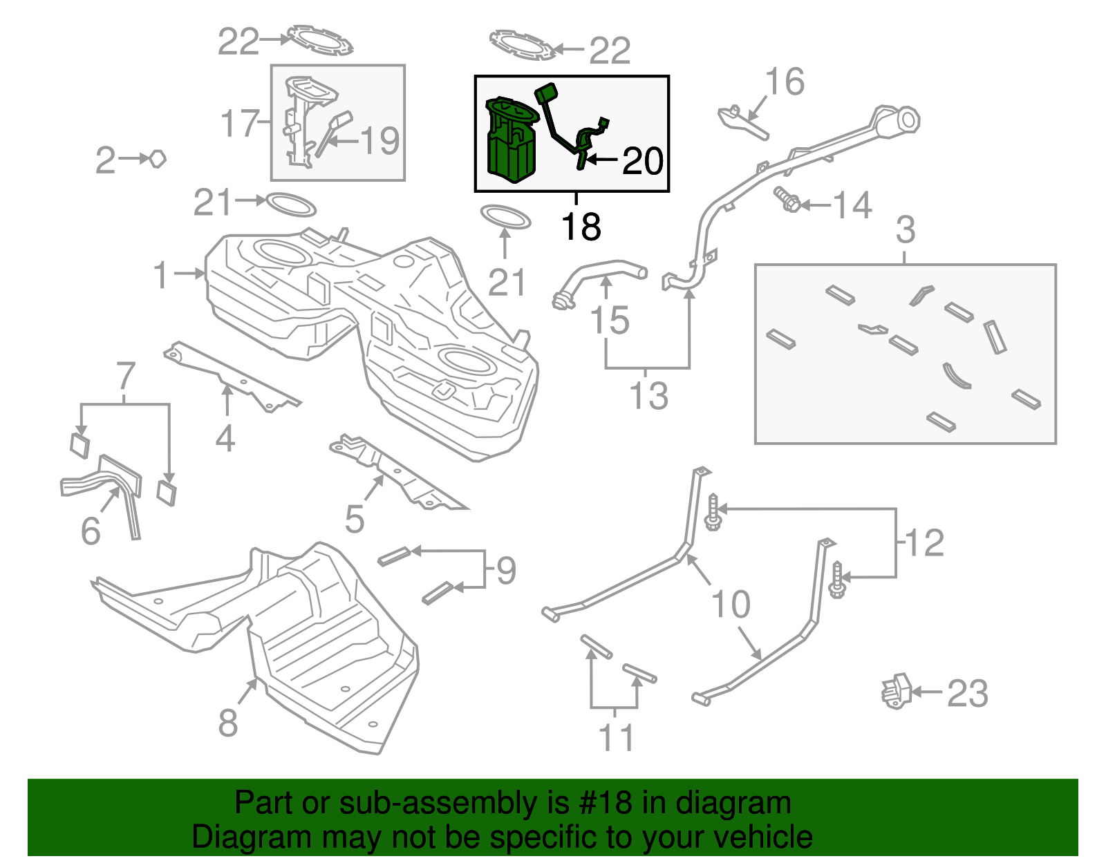 2018-2024 Ford Mustang Fuel Pump Assembly JR3Z-9H307-C | Big 3 Auto Parts