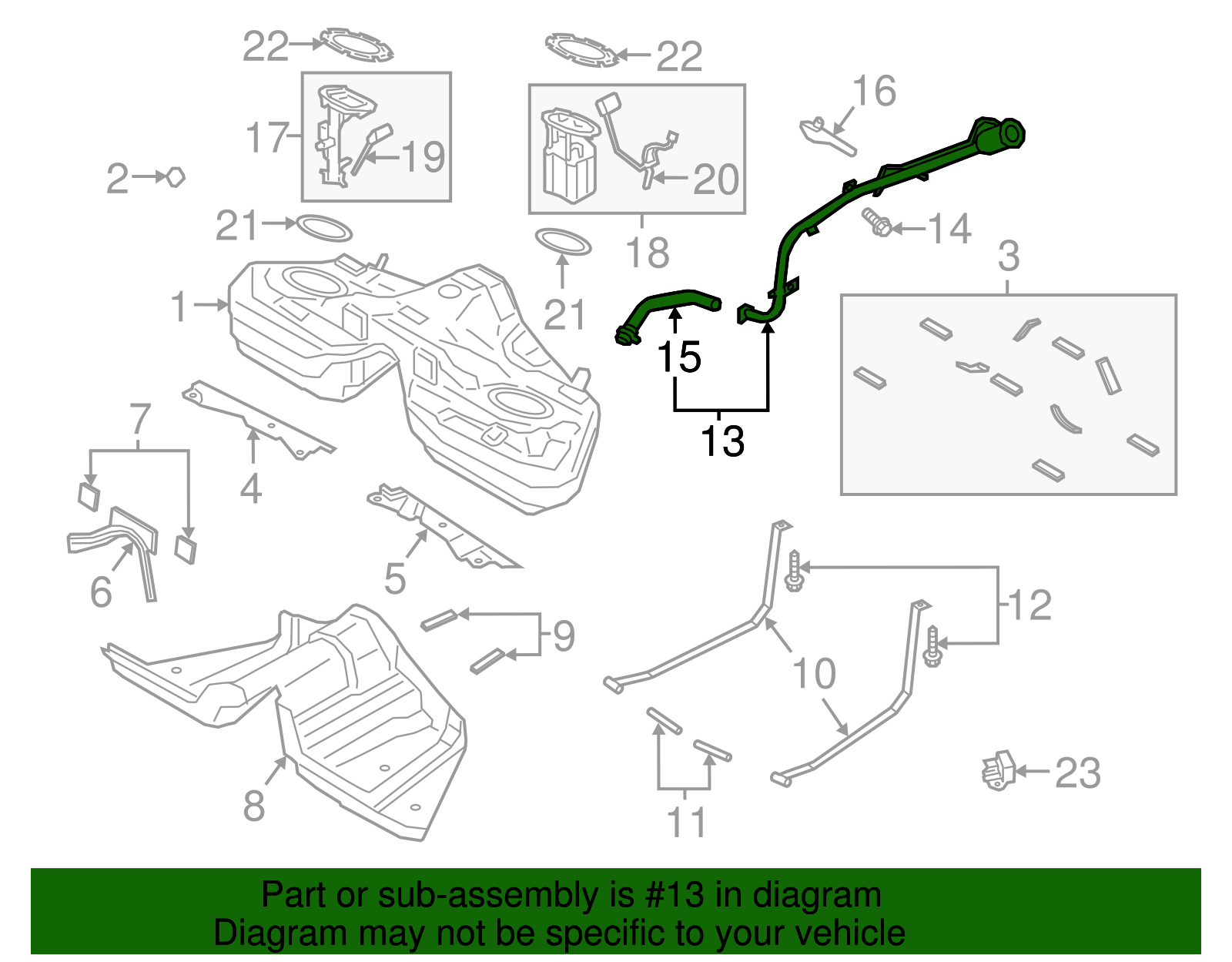 JR3Z-9034-A - Fuel Filler Neck 2018-2023 Ford Mustang | Big 3 Auto Parts