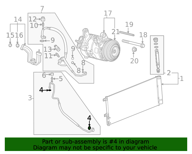 2017-2024 GM Air Conditioning Seal 13418807 GM | GMPartsDirect.com