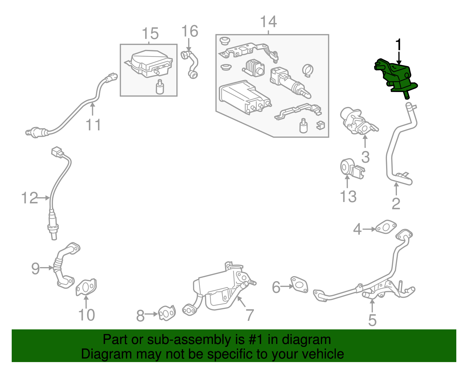 25805-36020 - Egr Vacuum Delay Valve - 2012-2018 Toyota | Nucar Toyota ...