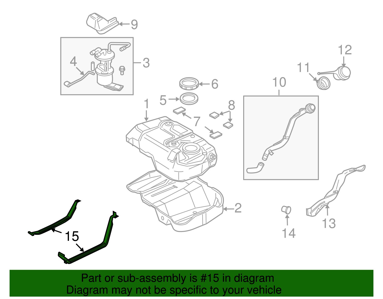 2005-2011 Mazda Tribute Support Strap ZZC1-42-410 | Mazda Part Direct