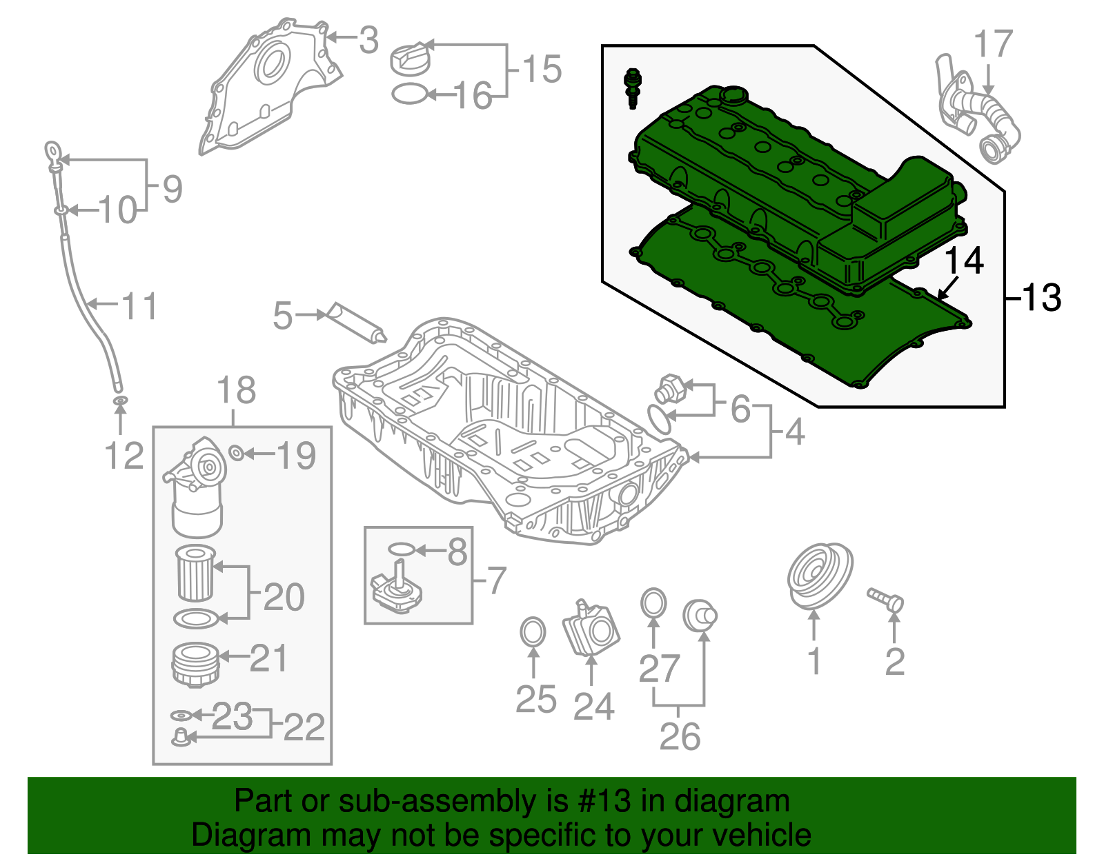 03H-103-429-L - Valve Cover 2007-2010 Audi Q7 | Audi OEM Parts