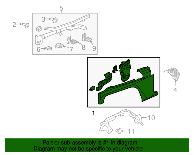 2018-2023 Jeep Fender 68281946AC | TascaParts.com