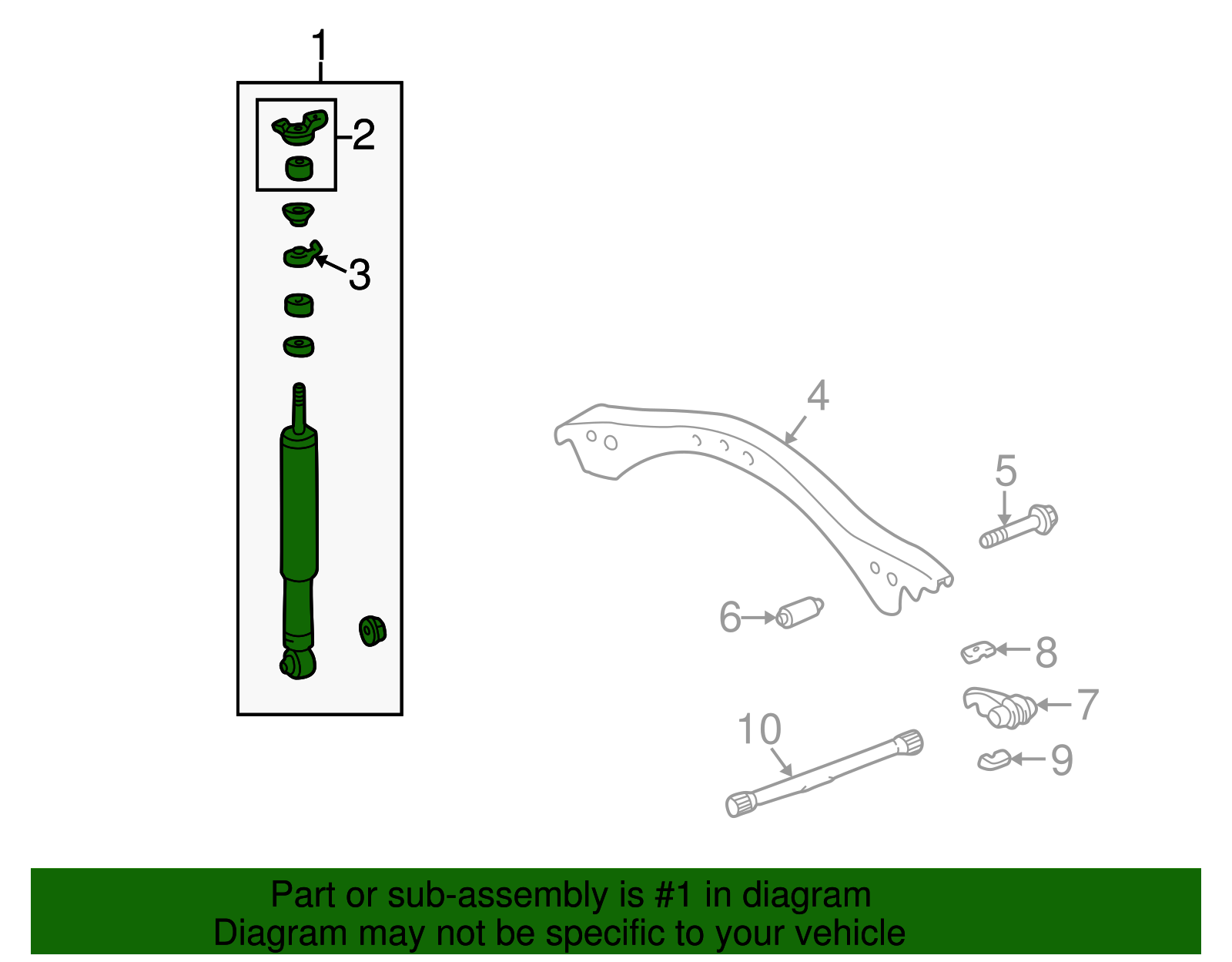 1999-2007 Lexus LX470 Shock Absorber 48510-69127 | OEM Parts Online